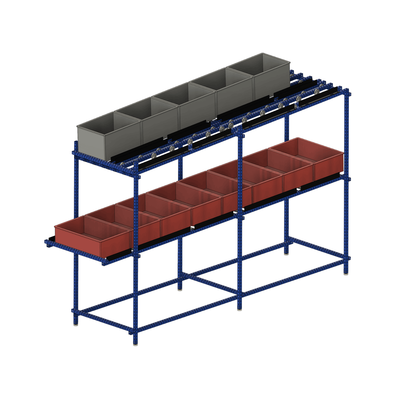 Partial Roller Flow Rack - 2 Level